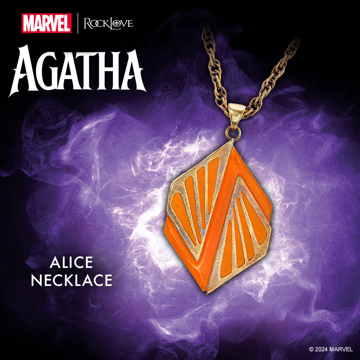 AGATHA ALL ALONG Alice Necklace for Marvel Fans - RockLove Jewelry