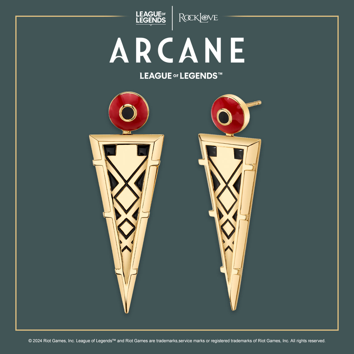 League of Legends X RockLove ARCANE Ambessa Earrings - RockLove Jewelry
