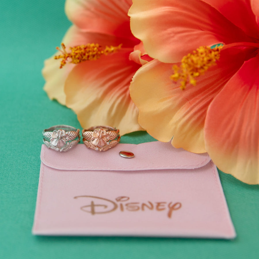 Disney X RockLove DISNEY MOANA Moana Hibiscus Stacker Rings - RockLove Jewelry