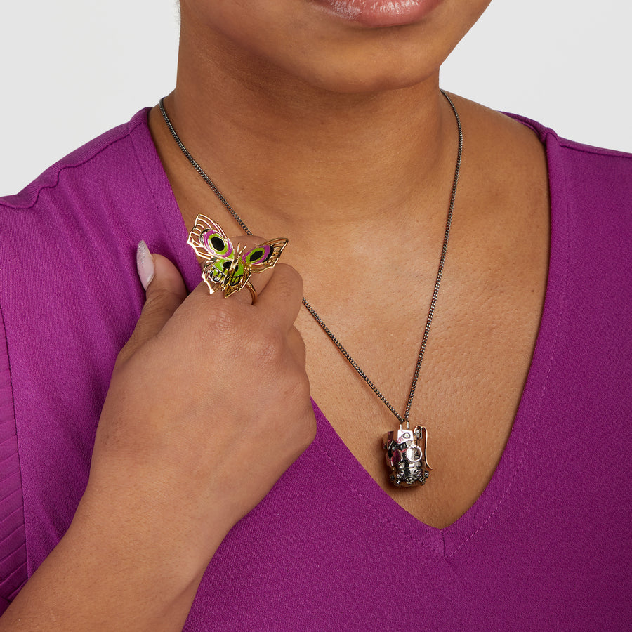 League of Legends X RockLove ARCANE Jinx Butterfly Ring - RockLove Jewelry