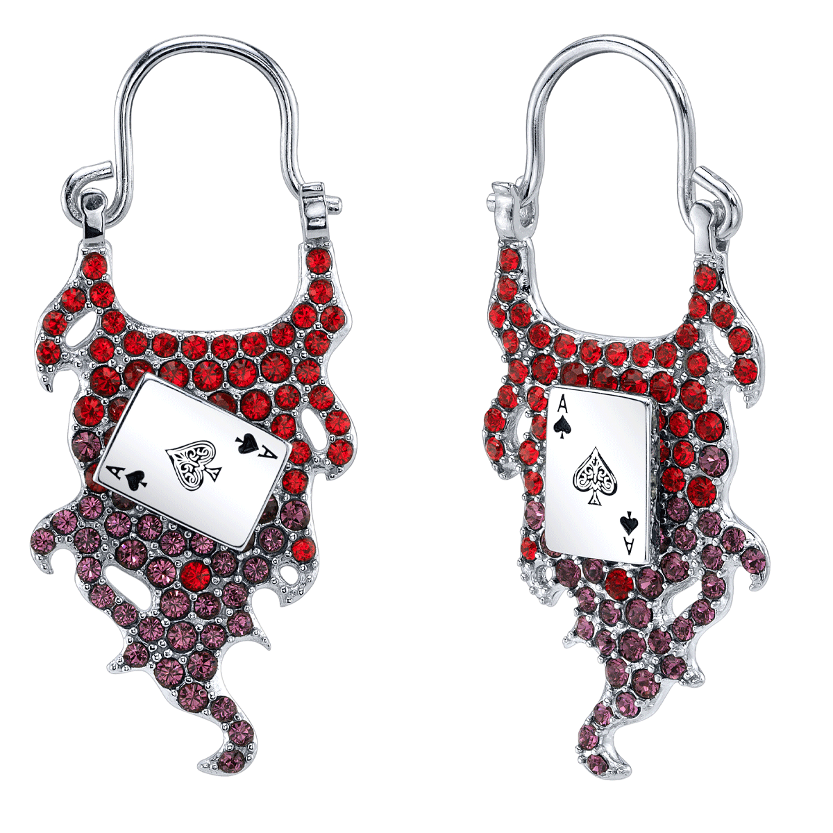 Marvel X RockLove X-MEN Gambit Spinning Card Earrings - RockLove Jewelry