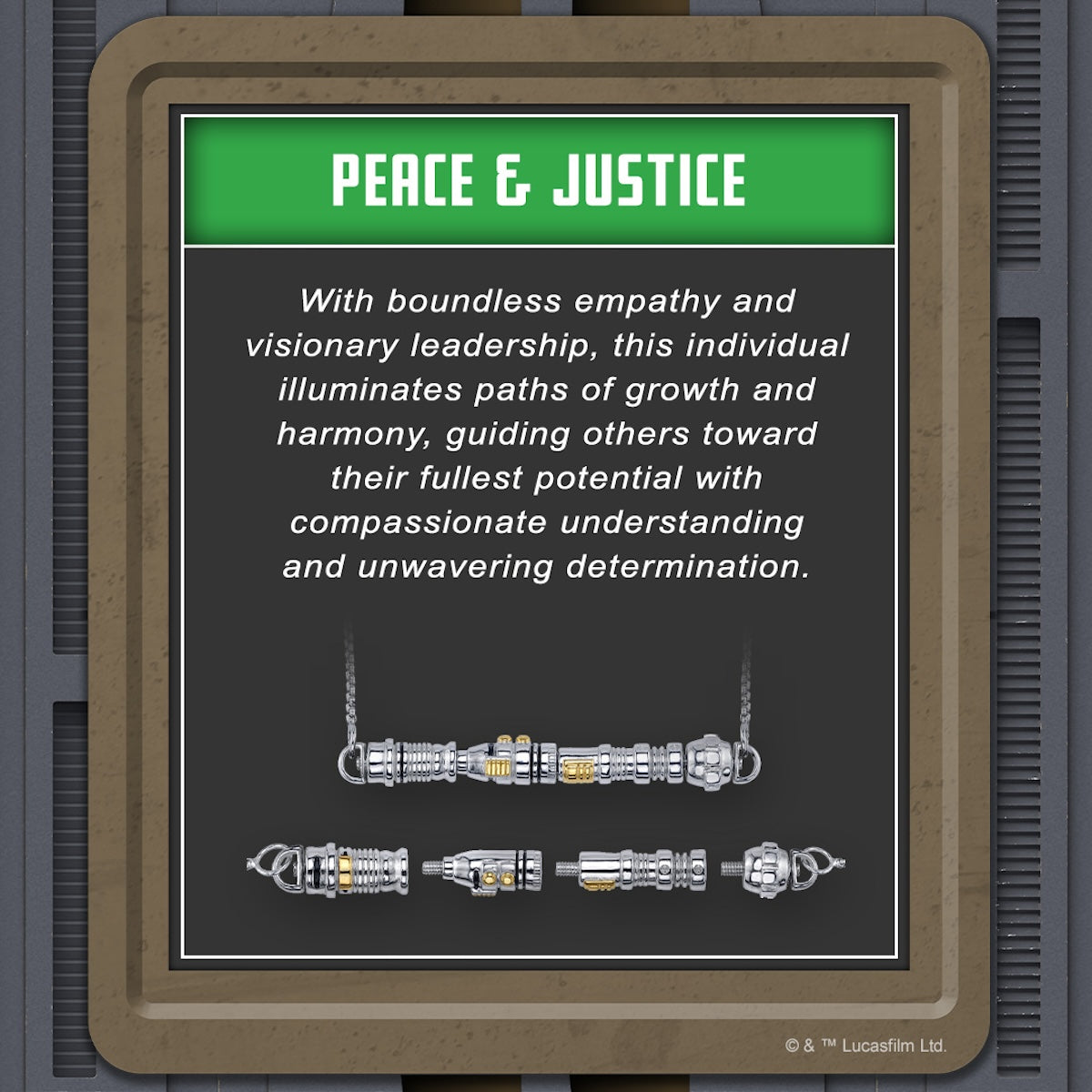 Star Wars X RockLove LIGHTSABER WORKSHOP Peace and Justice Lightsaber ...