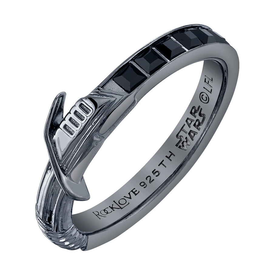 Star Wars X RockLove Darksaber Crystal Lightsaber Ring - RockLove Jewelry