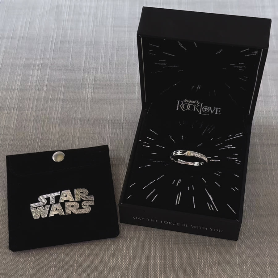 Star Wars X RockLove Ahsoka Tano Crystal Lightsaber Ring - RockLove Jewelry