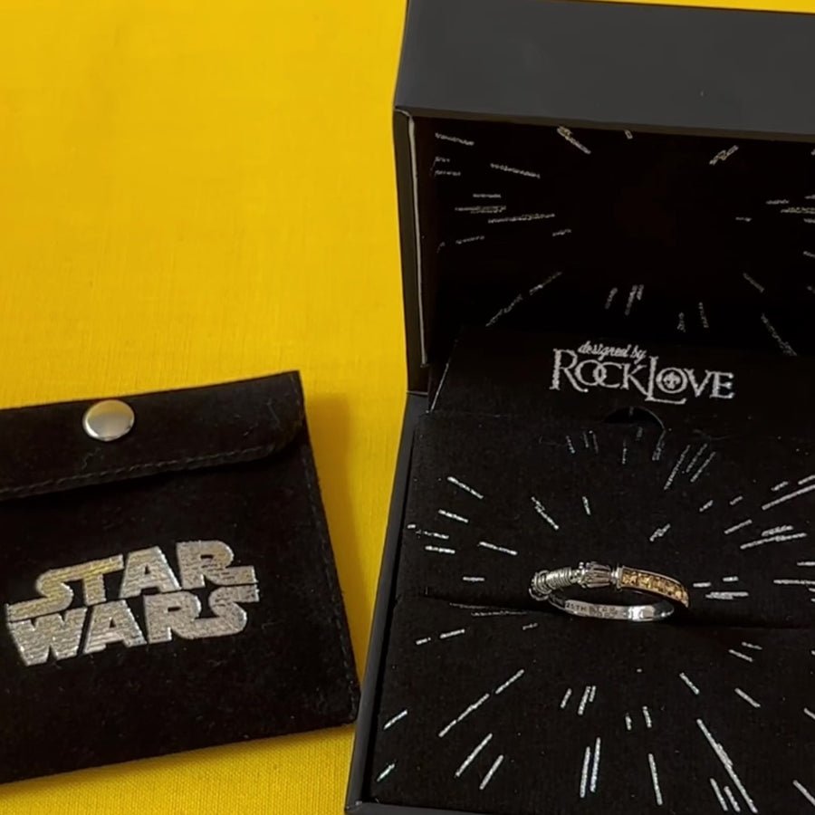 Star Wars X RockLove Rey Crystal Lightsaber Ring - RockLove Jewelry