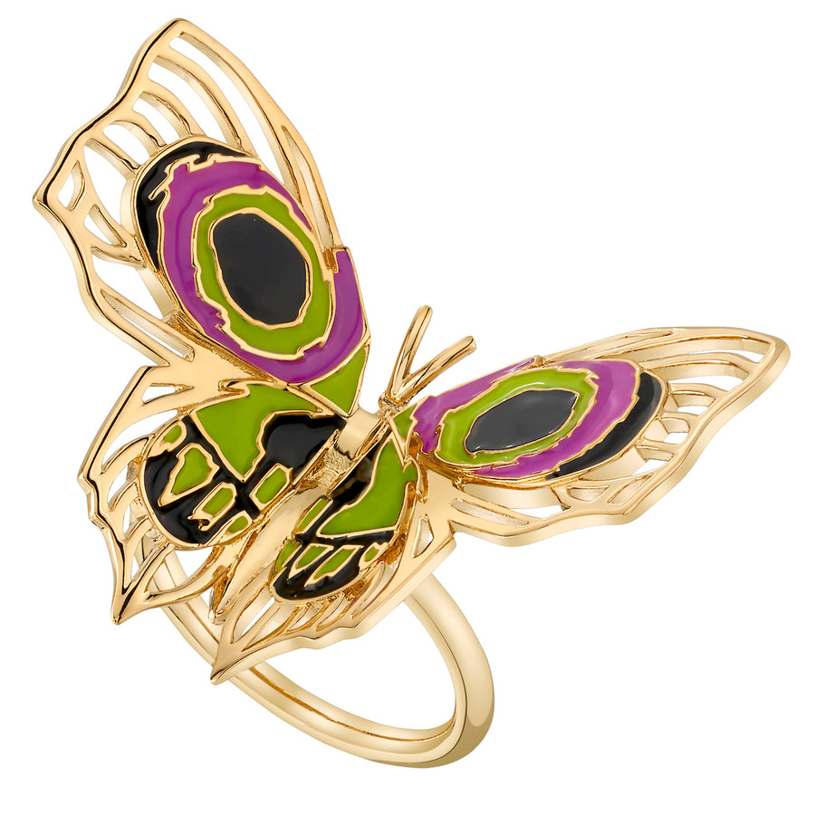 League of Legends X RockLove ARCANE Jinx Butterfly Ring - RockLove Jewelry