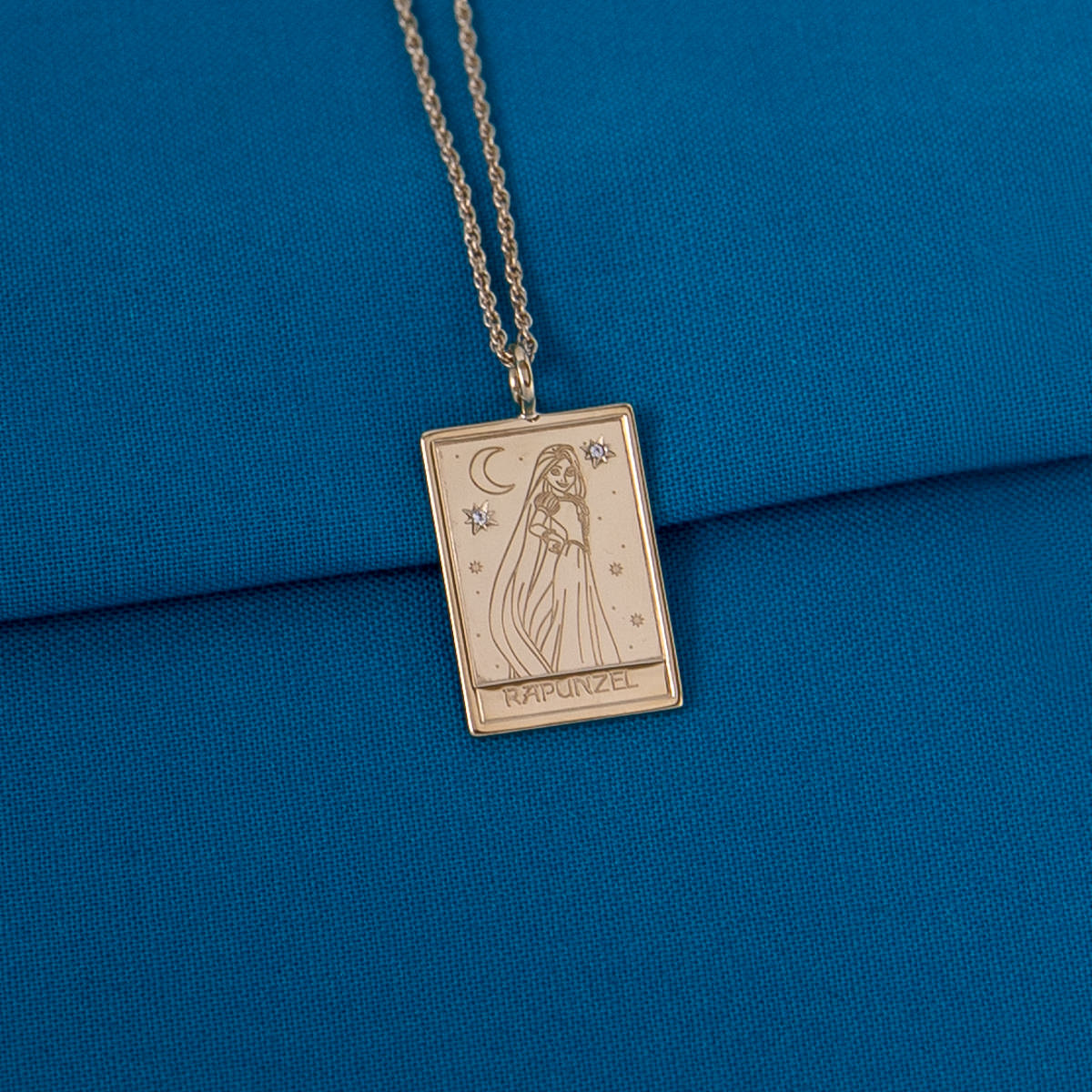 Disney X RockLove TANGLED Rapunzel Tablet Necklace - RockLove Jewelry