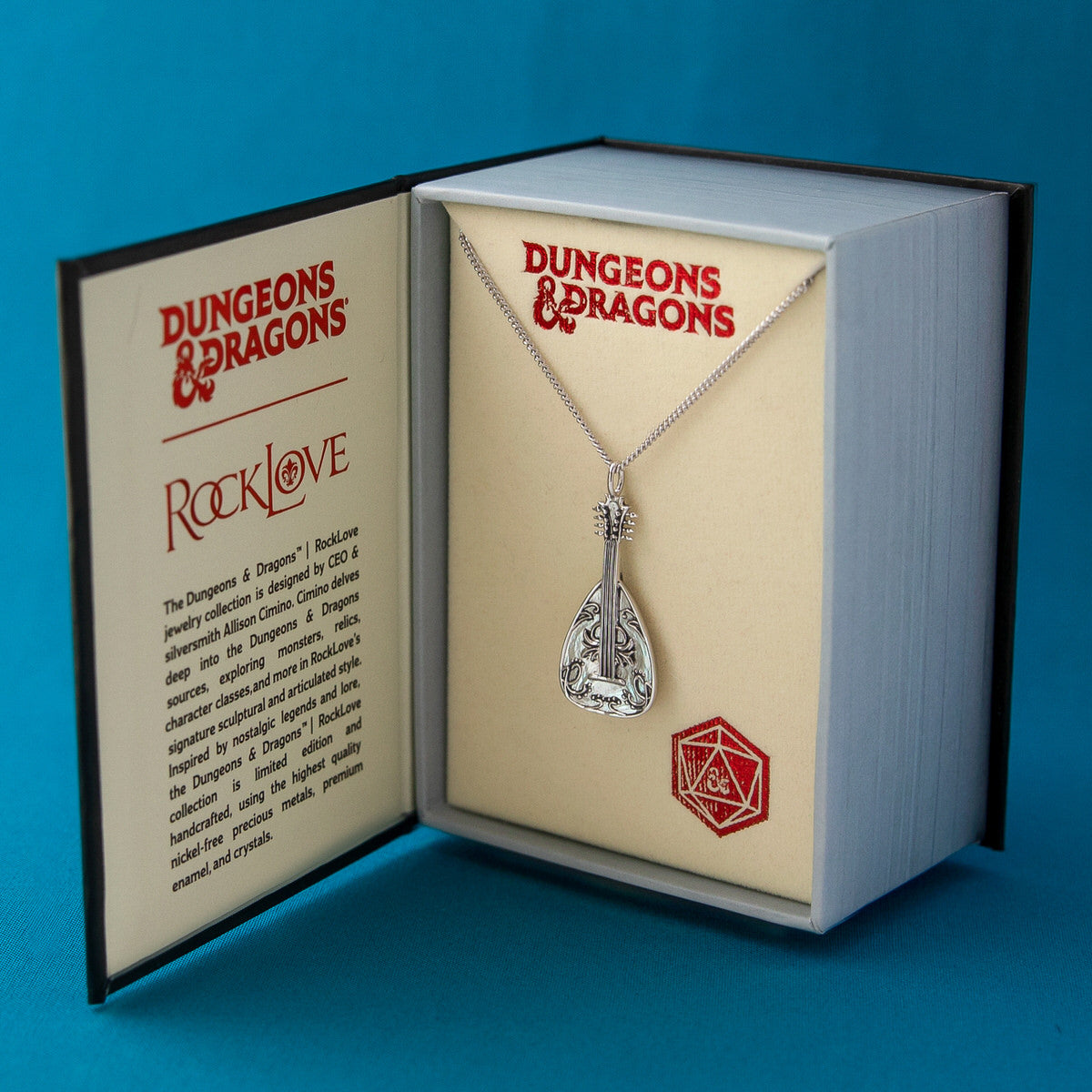 Dungeons and Dragons X RockLove Bard Lute Necklace - RockLove Jewelry