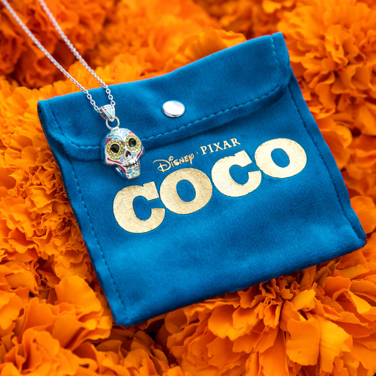 Pixar X RockLove COCO Enameled Calavera Necklace - RockLove Jewelry