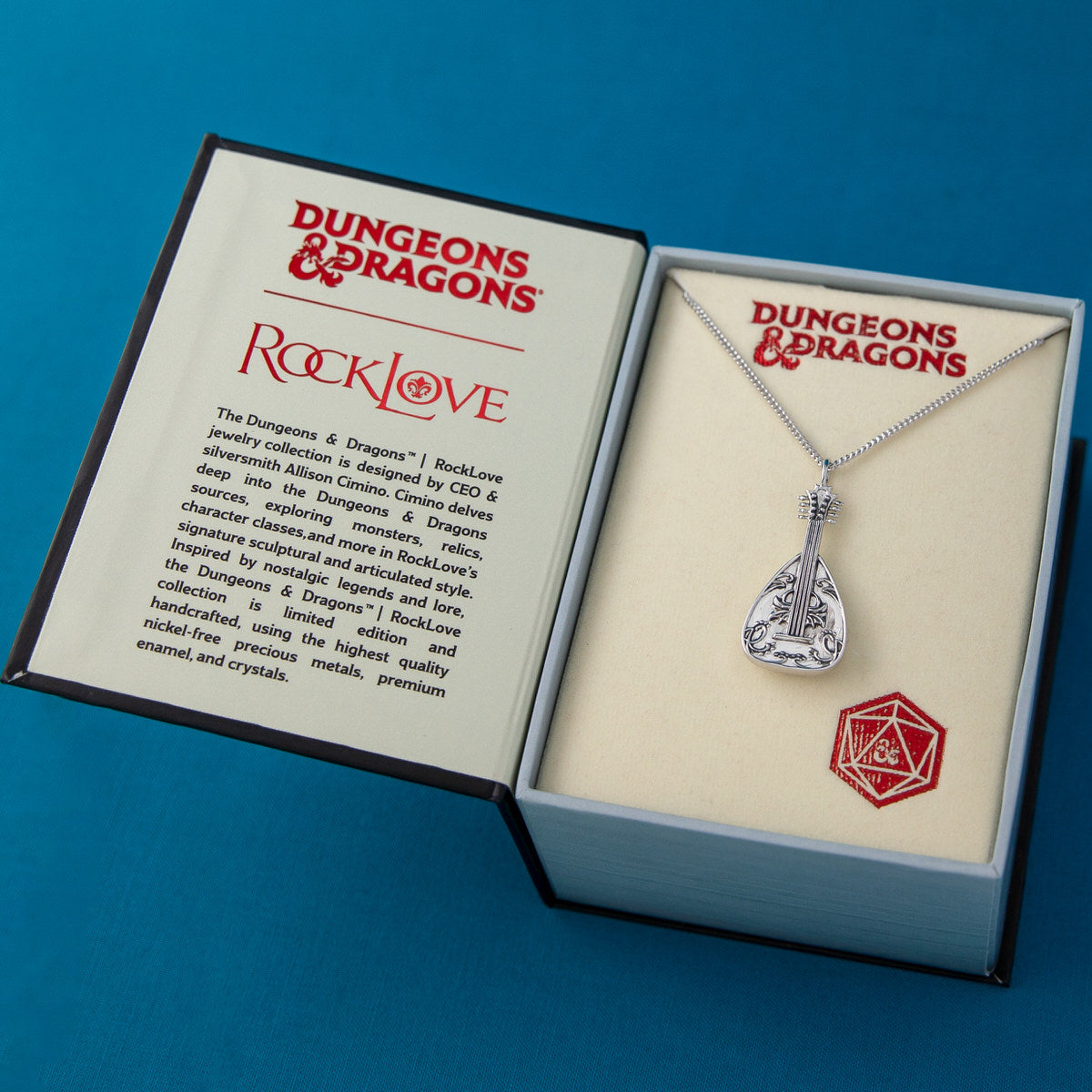 Dungeons and Dragons X RockLove Bard Lute Necklace - RockLove Jewelry