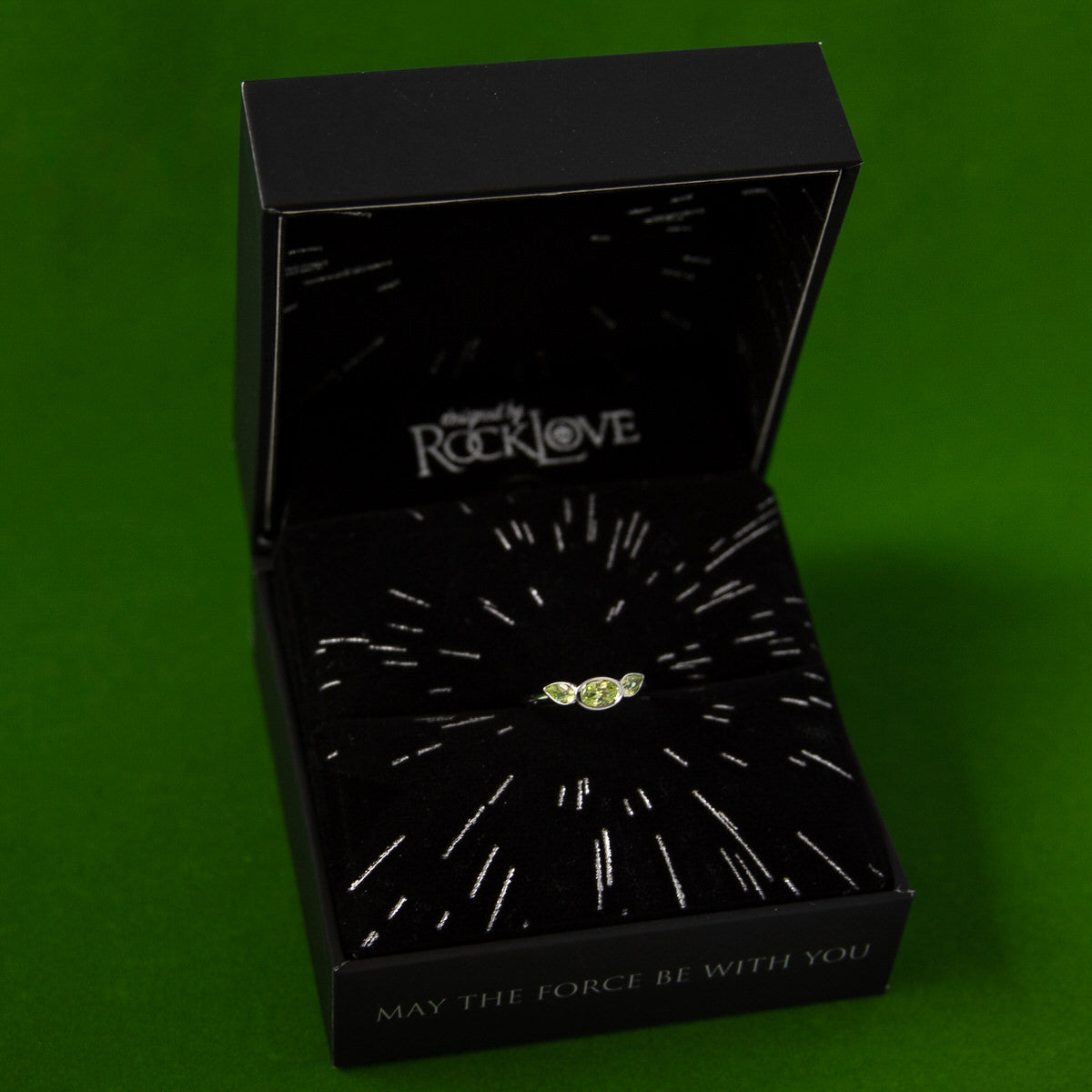 Star Wars X RockLove Grogu Crystal Ring - RockLove Jewelry