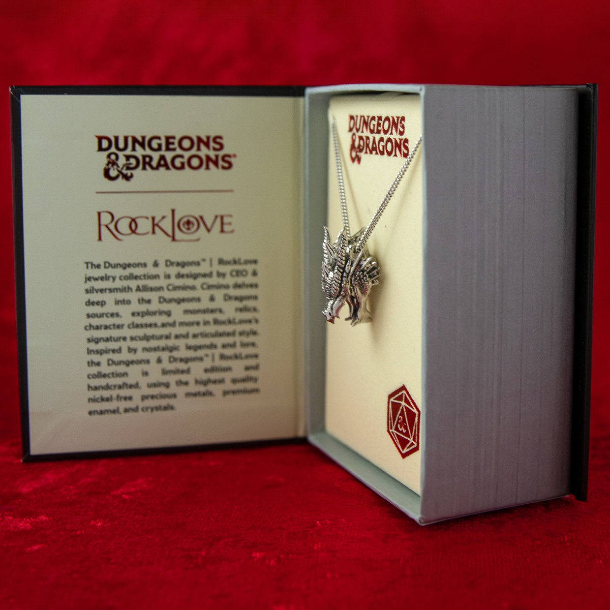 Dungeons and Dragons X RockLove Red Dragon Necklace - RockLove Jewelry