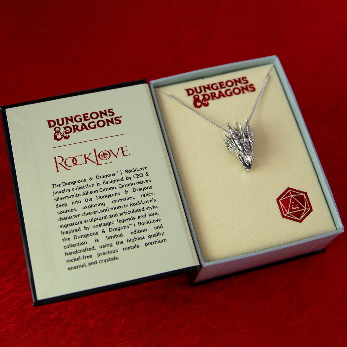 Dungeons and Dragons X RockLove Red Dragon Necklace - RockLove Jewelry