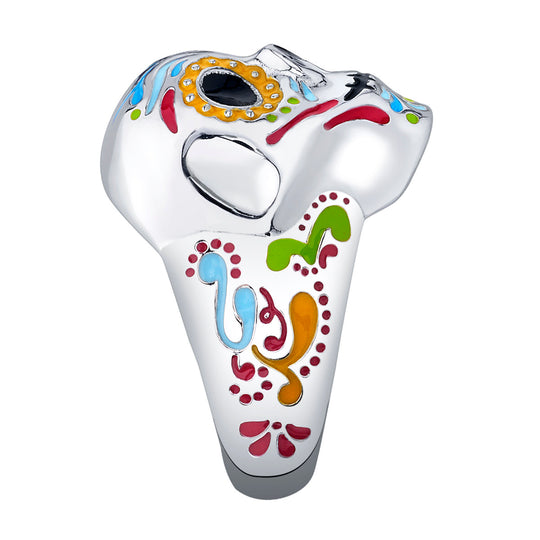 Pixar X RockLove COCO Enameled Calavera Ring - RockLove Jewelry